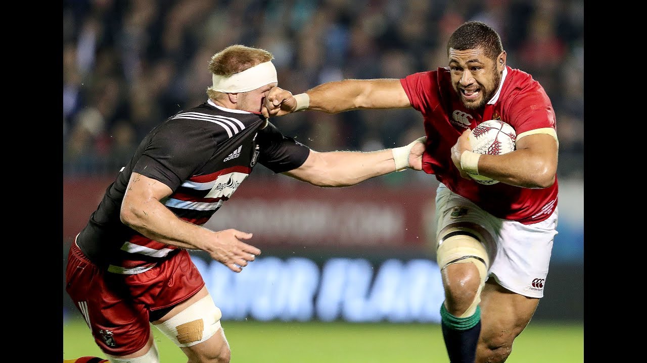 Taulupe Faletau makes try saving tackle! | Lions NZ 2017 - YouTube