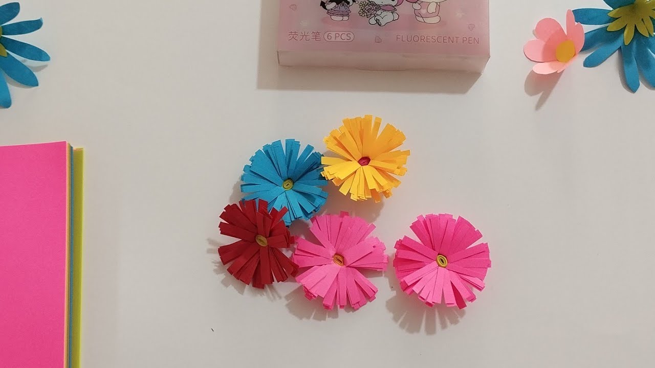 How to make Paper Flower - video tutorial - YouTube