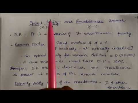 Optical purity and enantiomeric excess :- Optical Isomers LN-17 CLASS ...