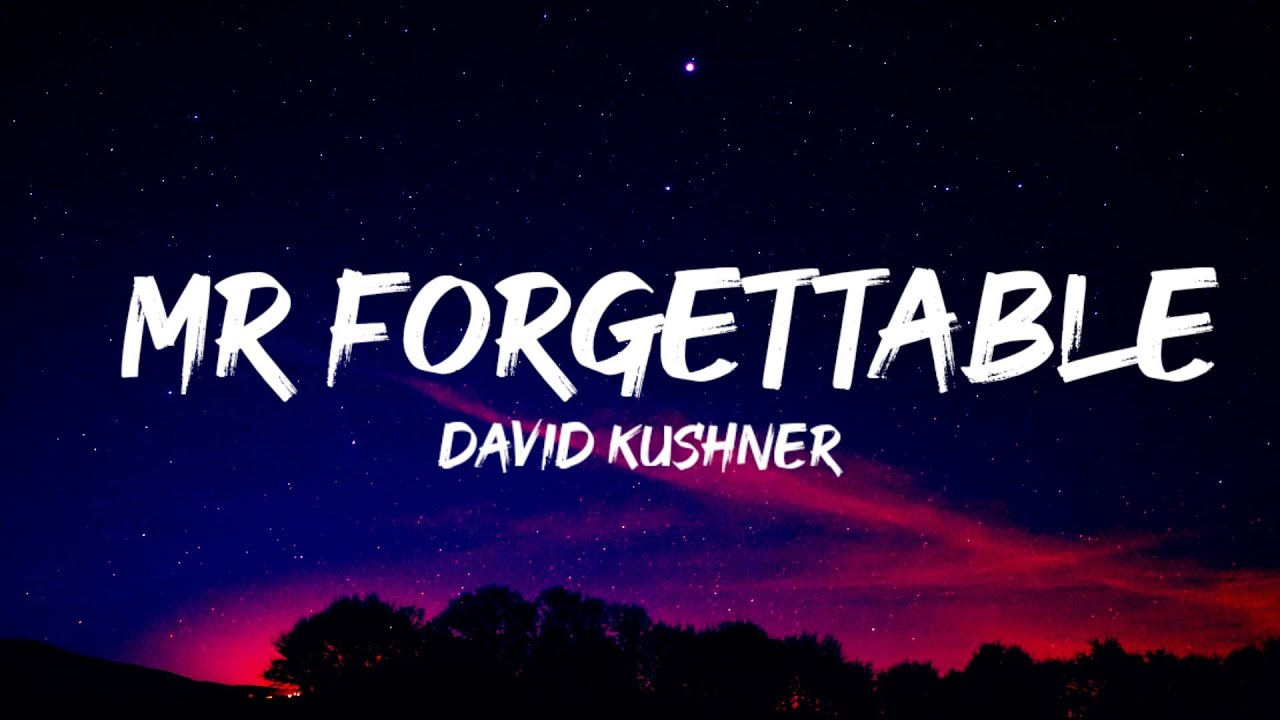 David Kushner - Mr Forgettable (Lyrics) "hello hello are you lonely im ...