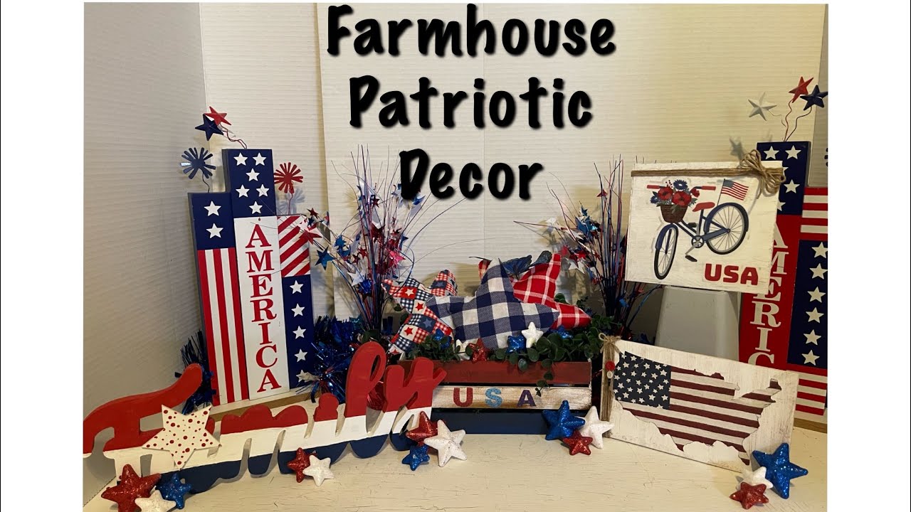 Farmhouse Patriotic Decor #beautiful #farmhousedecor #rustic - YouTube