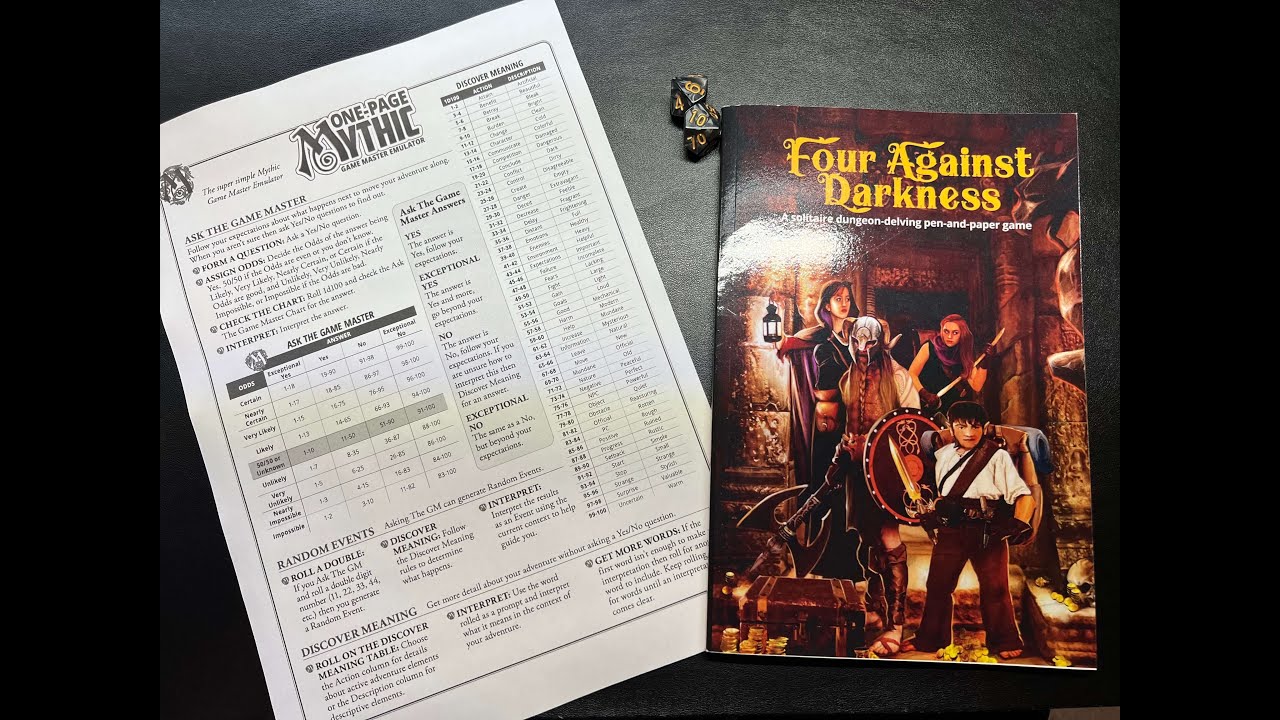 How To Use Mythic GM With Four Against Darkness - YouTube