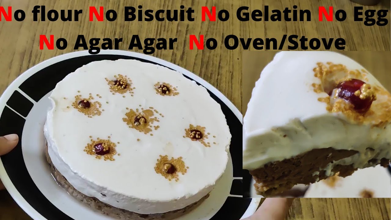 New year celebration cake in 10 mins | No bake no cook cake| two layer ...