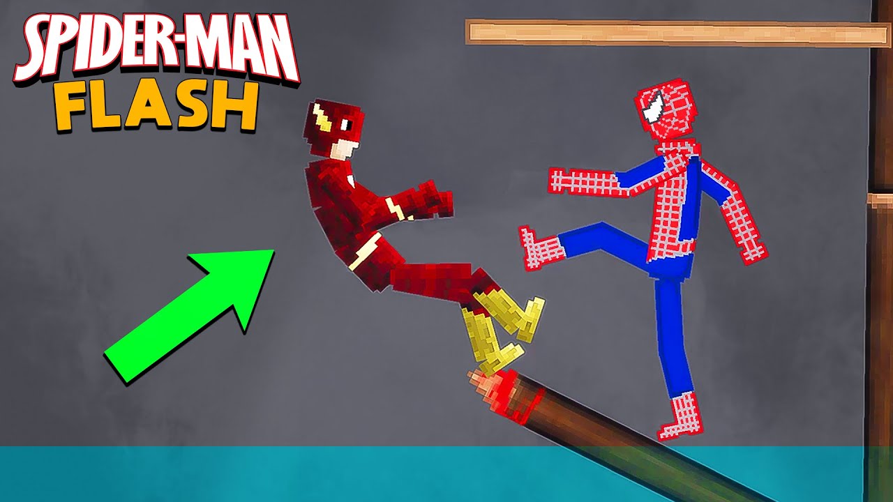 Spiderman vs Flash on Ship in People Playground - YouTube