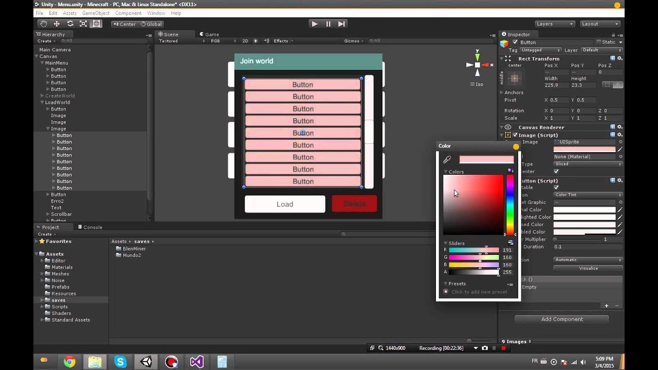 Unity 3D - Minecraft clone tutorial #22 - Lista de mundos - YouTube