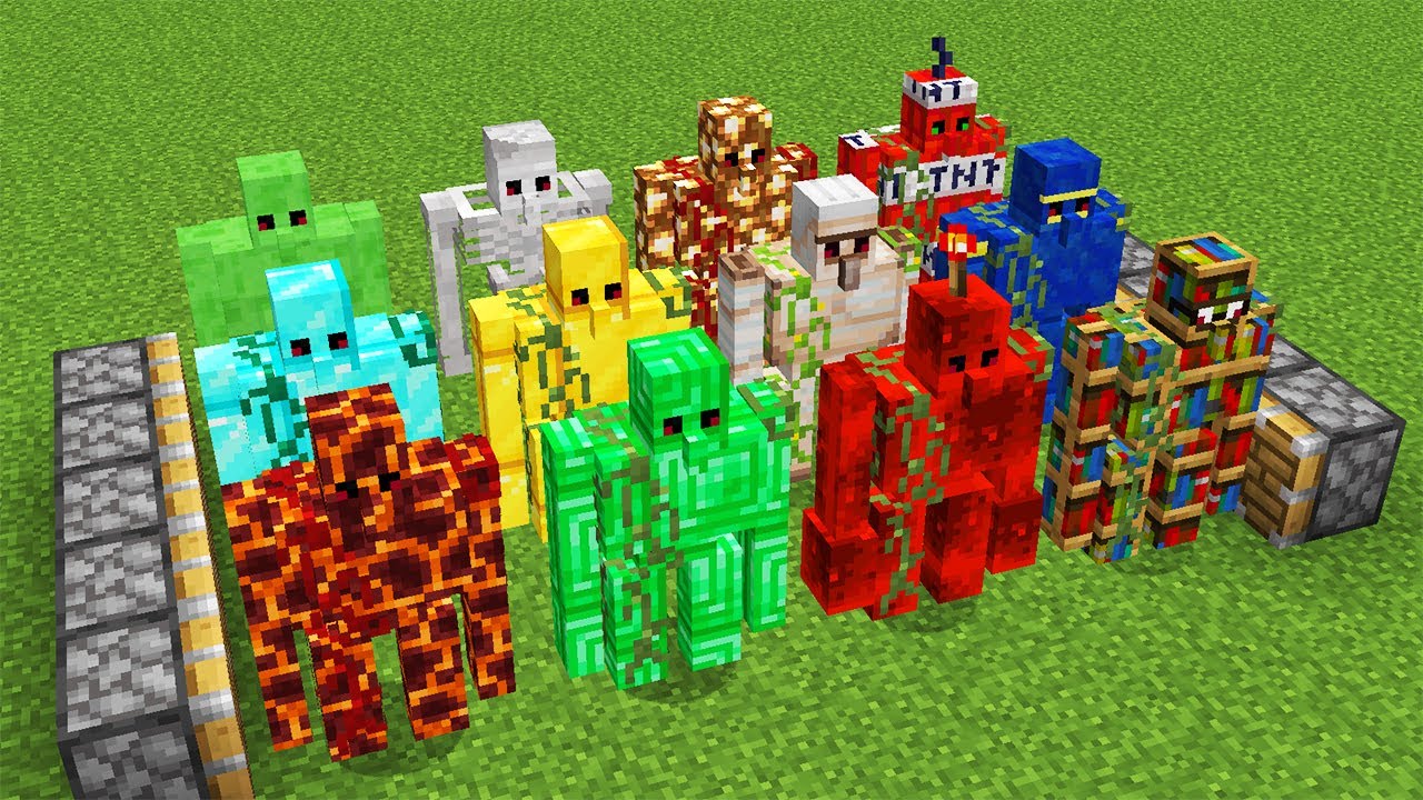 ALL new Golems in Minecraft combined - YouTube