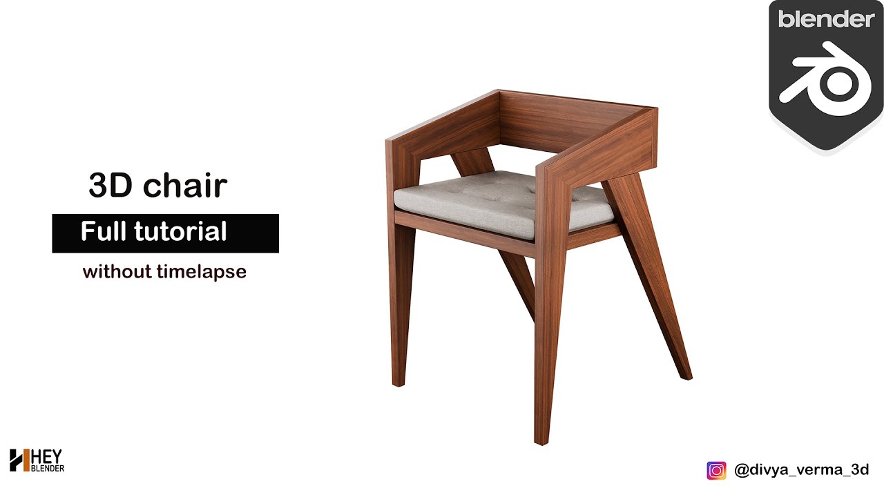 How to make chair in blender || How to make furniture visualization ...