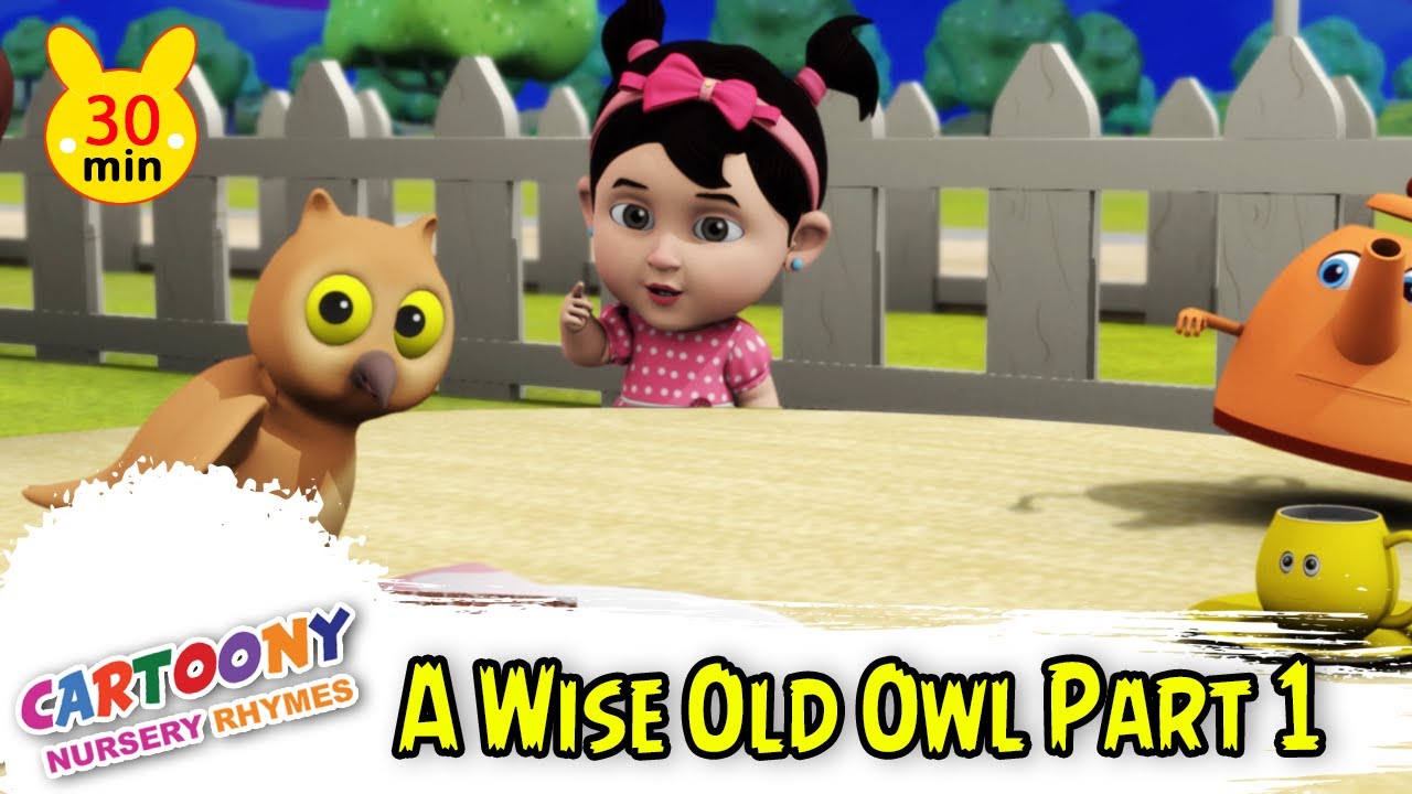 A Wise Old Owl Part 1 - Popular Kids English Poem | Owl Rhymes For Baby ...
