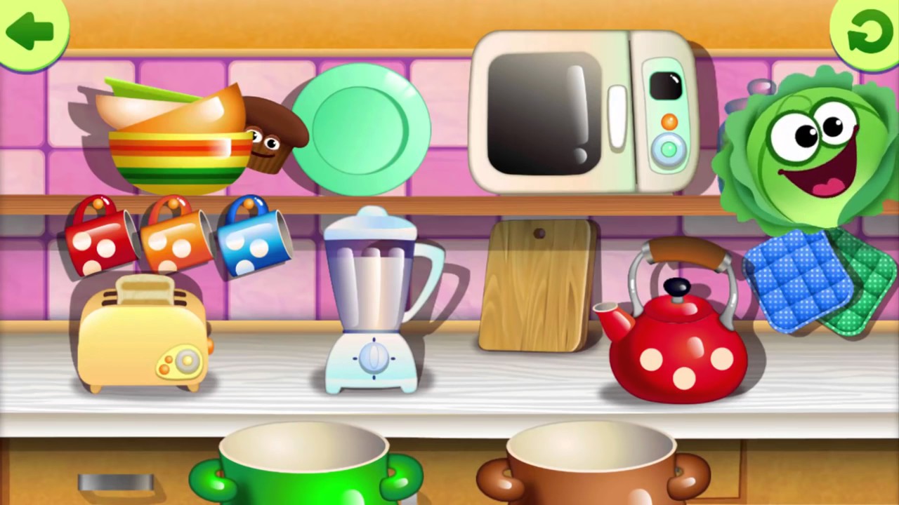 Baby Panda Learn Names of Fruits, Learn Colors, Cut The Fruits and Food ...