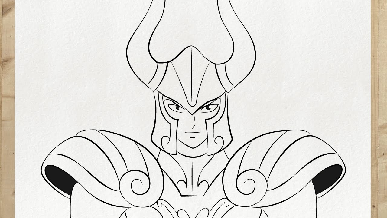 How to Draw CAPRICORN SHURA ♑ 磨羯座のシュラ | Saint Seiya - YouTube