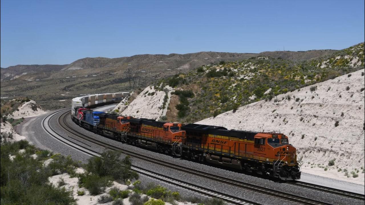 BNSF Union Pacific Trains Climbing Cajon Pass Ferromex Leased Power Foreign power & More Pt.1 ...
