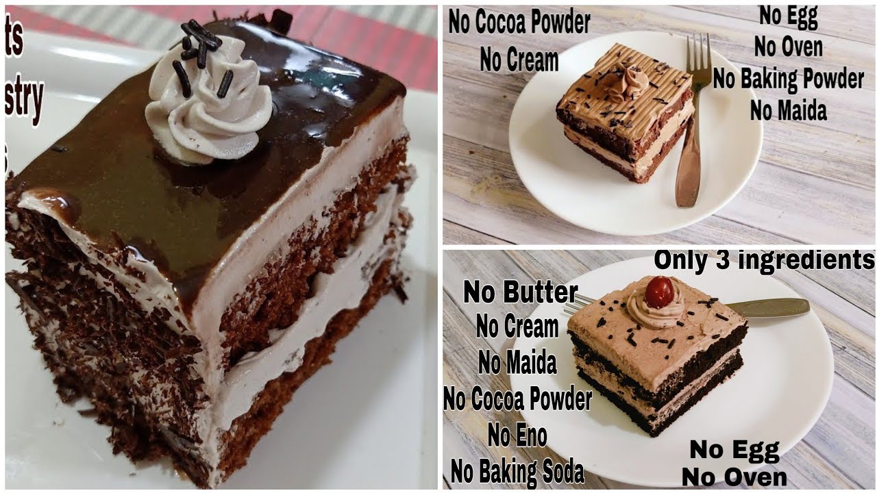 3 Easy Eggless Pastry Recipe Without Oven | Pastry Recipe | Food With ...