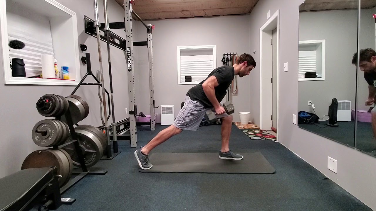 Split Stance 1-Arm DB/KB Row - YouTube