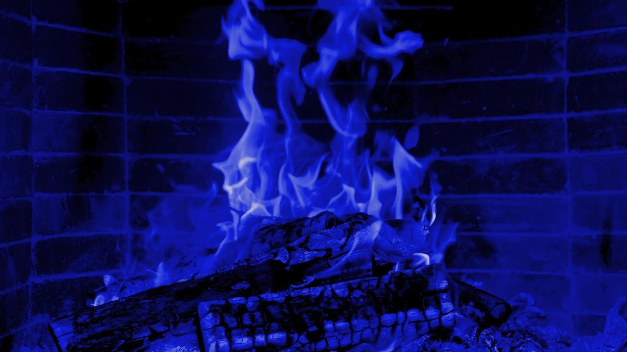 Magic Blue Fire 4K Fireplace 🌌 Soothing Crackling Fire Sounds for Deep ...