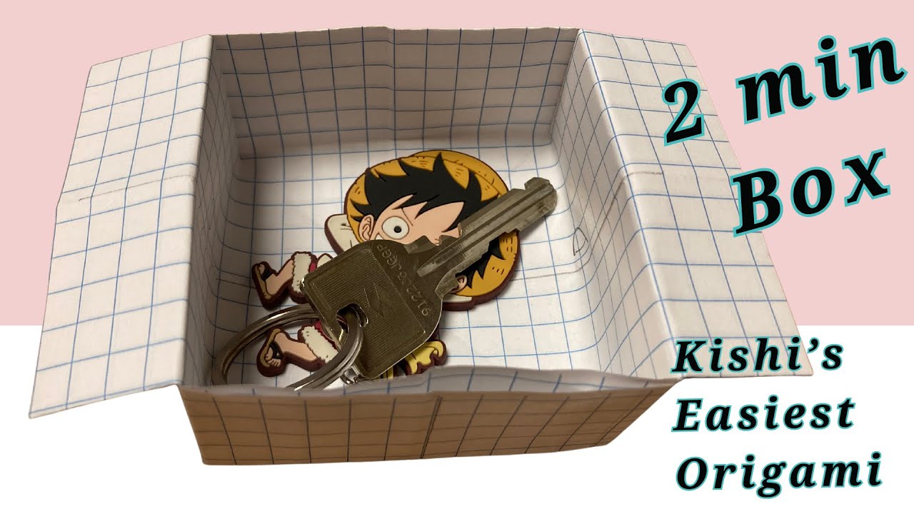 [Kishi's easiest origami box] step-by-step for beginners. Put some ...