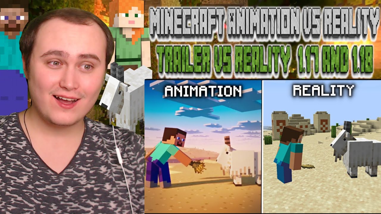 Minecraft 1.18 and 1.17: Trailer Animation VS Reality | Reaction - YouTube