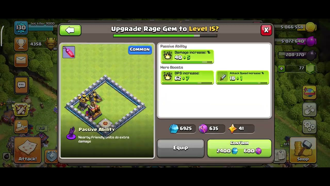 upgrading rage gem to level 15 (Clash of Clans) - YouTube