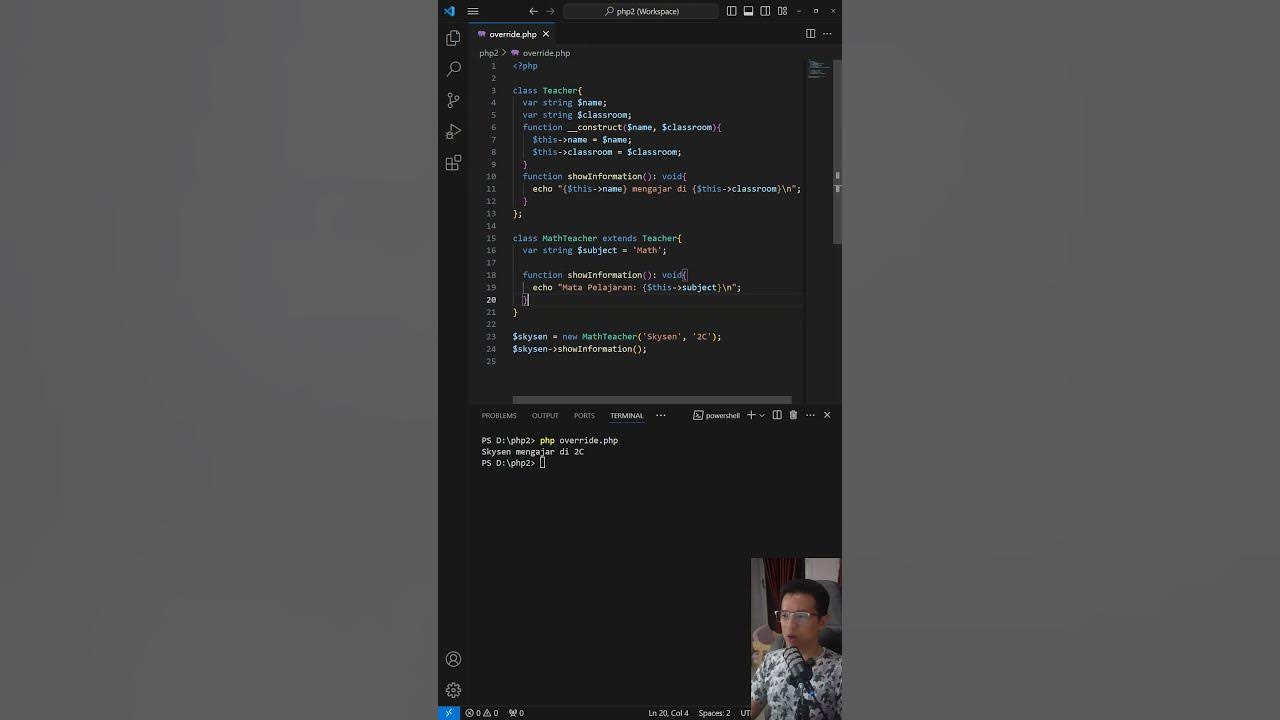 Method Overriding Skysen Coding Code Programming Php Youtube