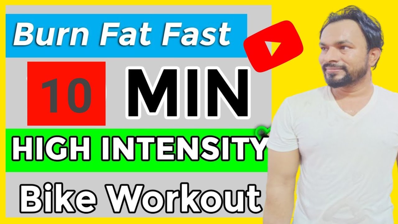 Cardio Bike Workout at Gym | Burn Fat Fast-10 Minute High Intensity ...