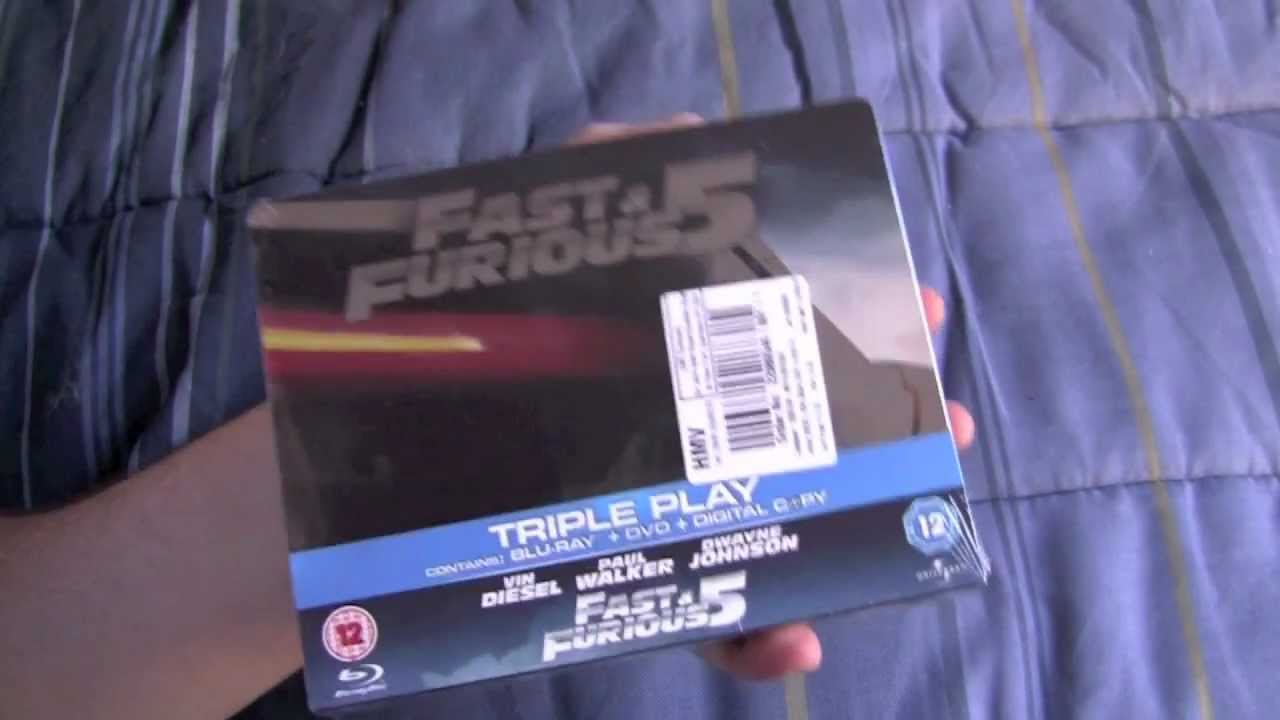 FAST & FURIOUS 5 UK blu-ray steelbook unboxing - YouTube