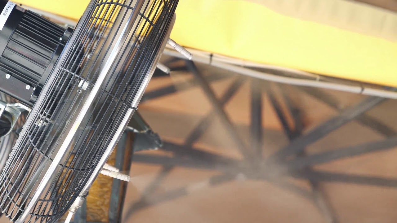 wet suction cooling fan standing water mist fan in restaurant ...