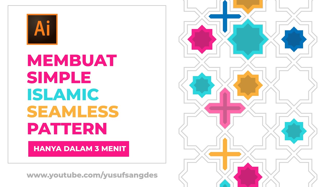 Tutorial membuat Islamic Seamless Pattern di Adobe Illustrator - YouTube