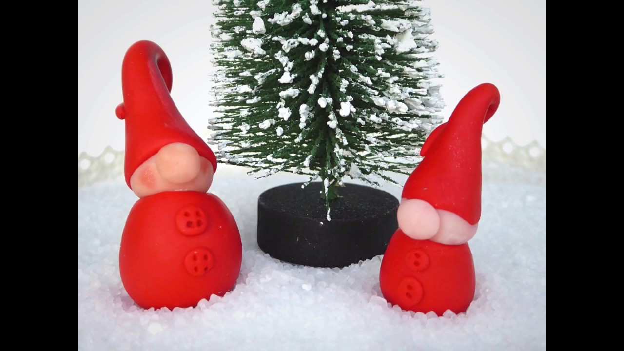 DIY Scandinavian elf/nisse from polymer clay (beginner) Christmas craft ...