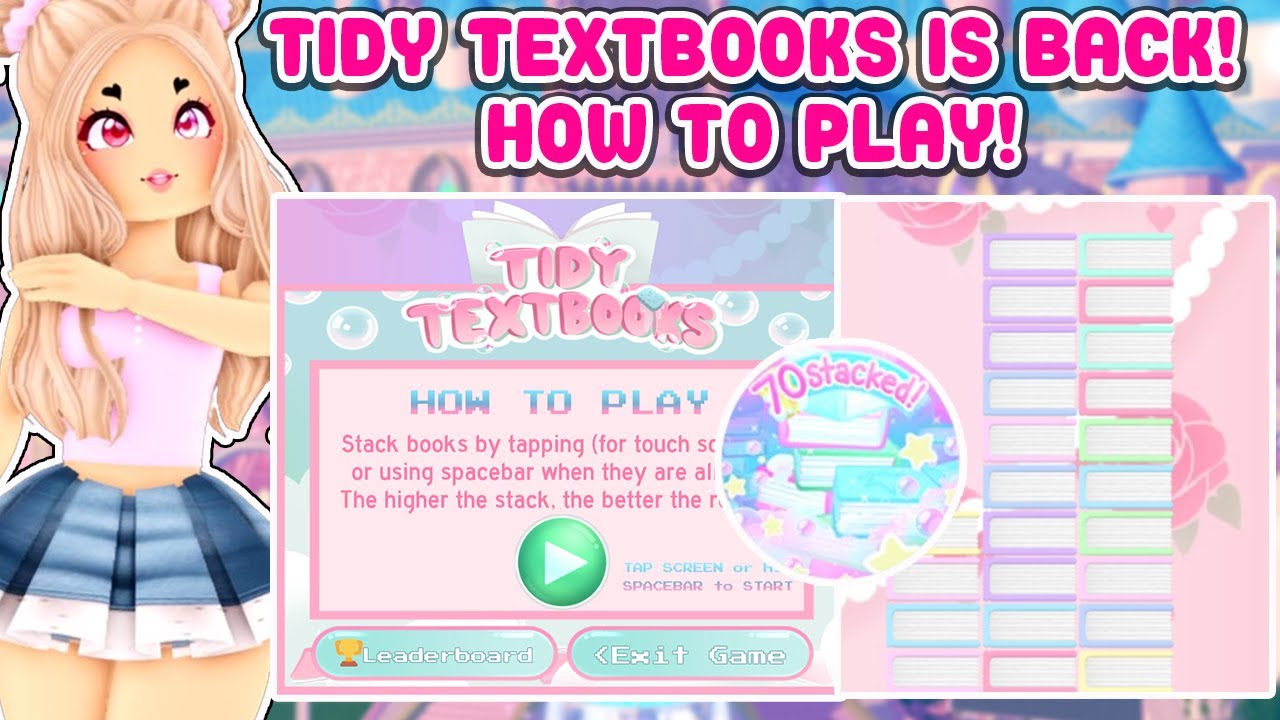 TIDY TEXTBOOKS IS BACK How To Play Royale High New Update - YouTube