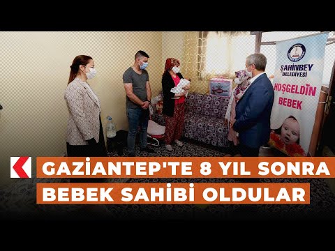 Gaziantep'te 8 yıl sonra bebek sahibi oldular