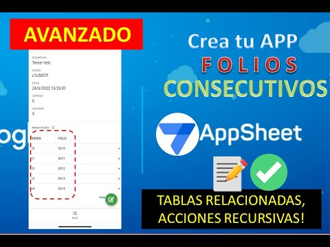 Cómo crear FOLIOS consecutivos en TABLAS HIJAS, en AppSheet. Acciones Recursivas - YouTube