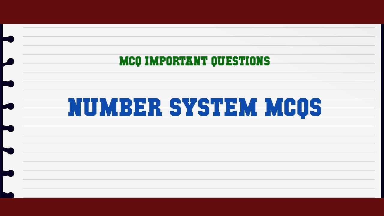 Number System MCQs MCQ Questions - YouTube