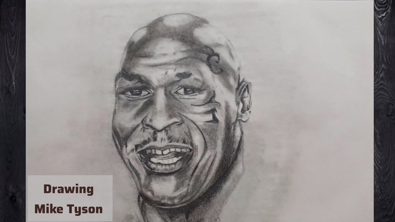 ️Drawing a portrait of Mike Tyson//How to draw boxer Mike Tyson ...