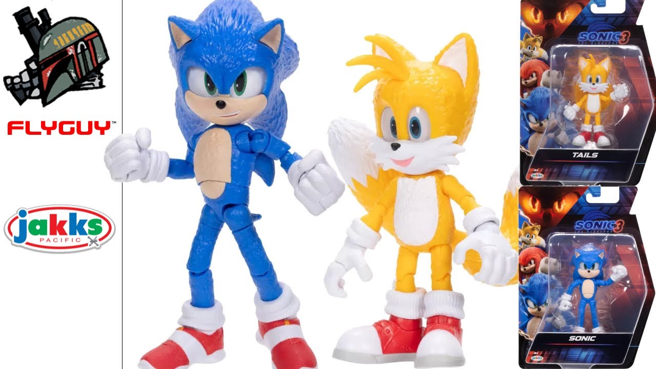 Jakks Pacific Sonic The Hedgehog 3, Sonic & Tails Toy Action Figure ...