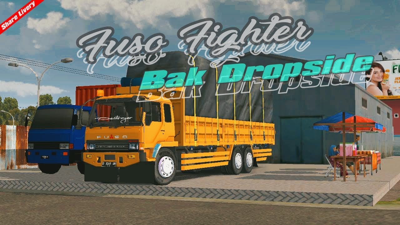 Share mod&livery || Fuso fighter bak dropside terbaru || Free livery ...