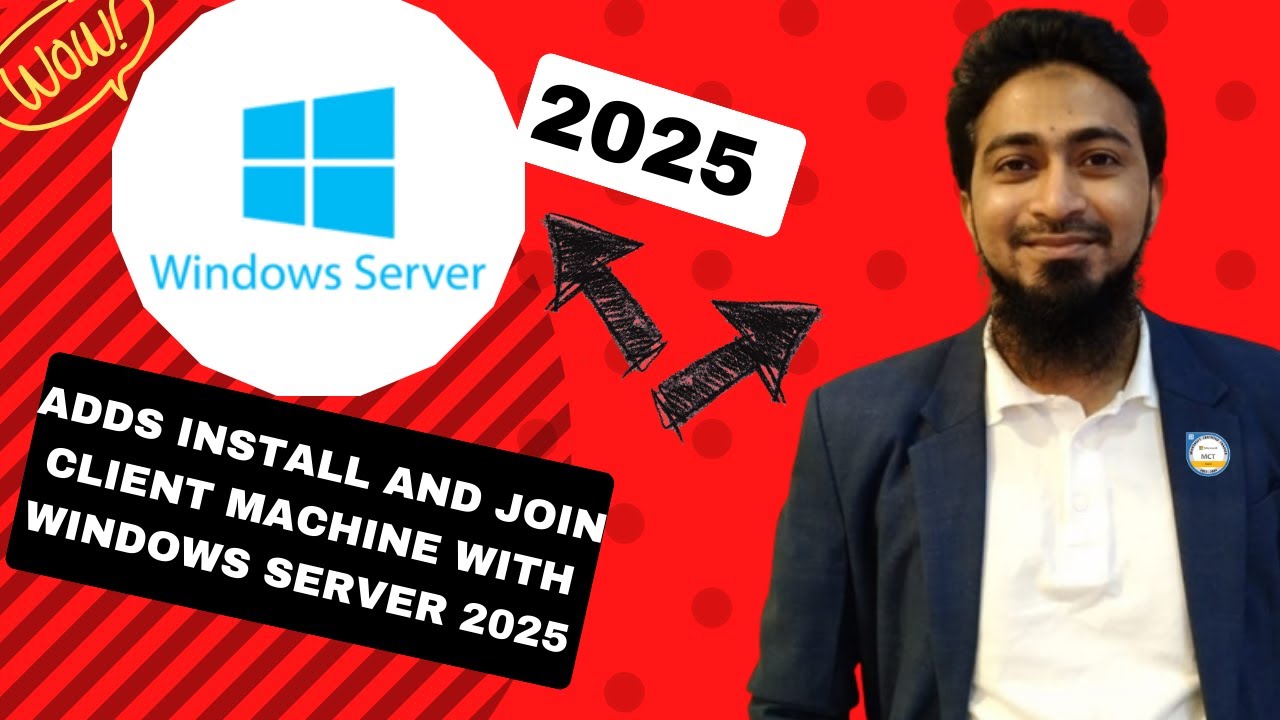 ADDS Install and Join Client Machine with Windows Server 2025 - YouTube