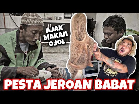 PESTA JEROAN BARENG ABANG OJOL..!!! AWALNYA KAGET AKU AJAK MASUK MAKAN DI DAPURKU…