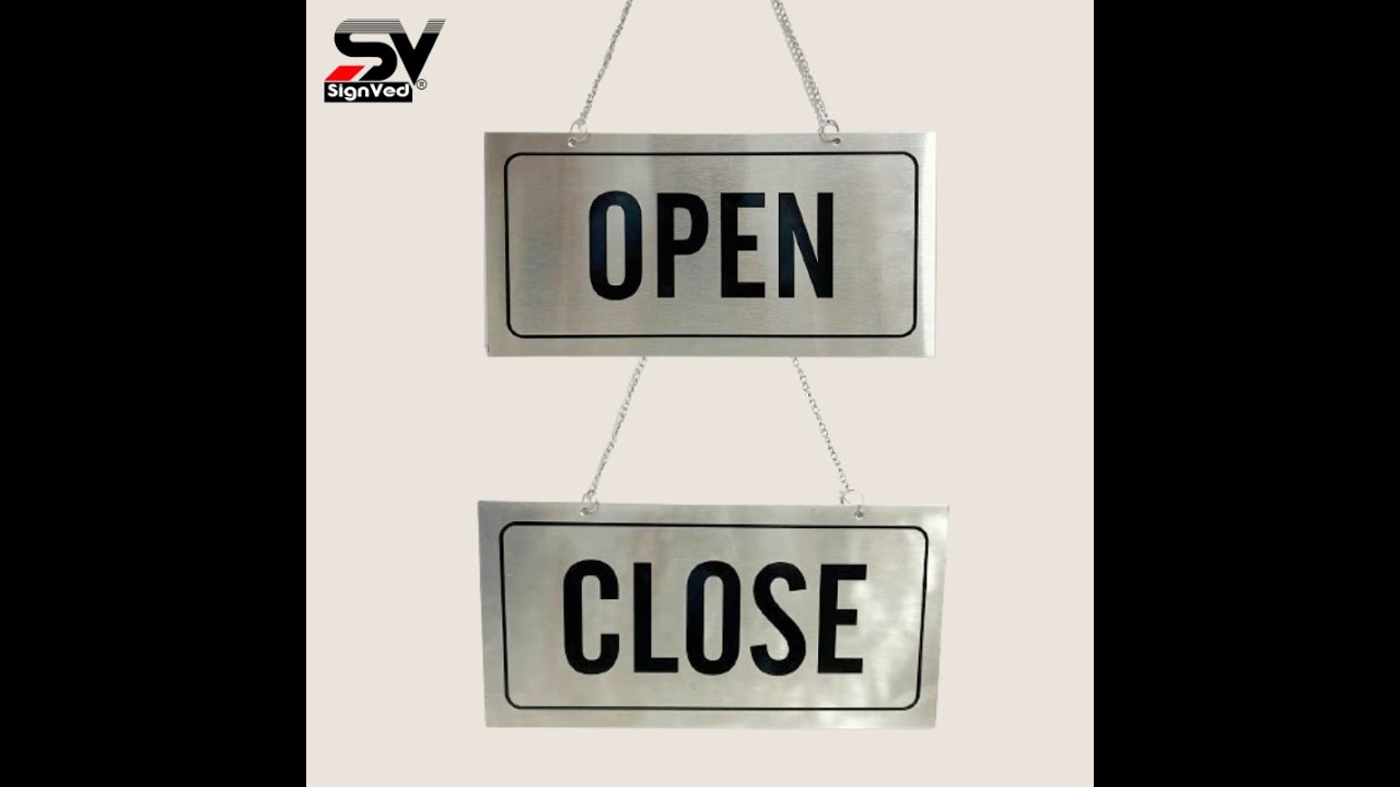 Stainless Steel Open Closs Sign Board Manufacturer & Wholesale Supplier ...
