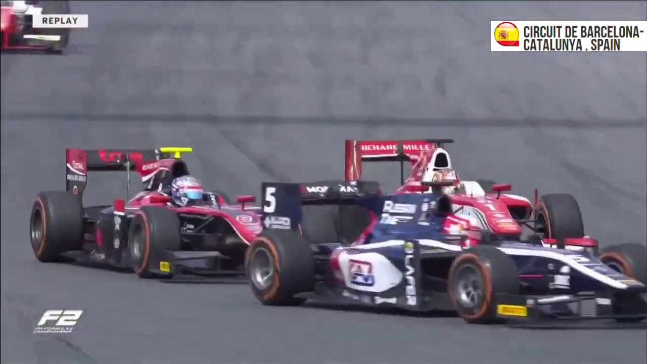 FIA Formula 2 2017 Barcelona Race 2 - YouTube