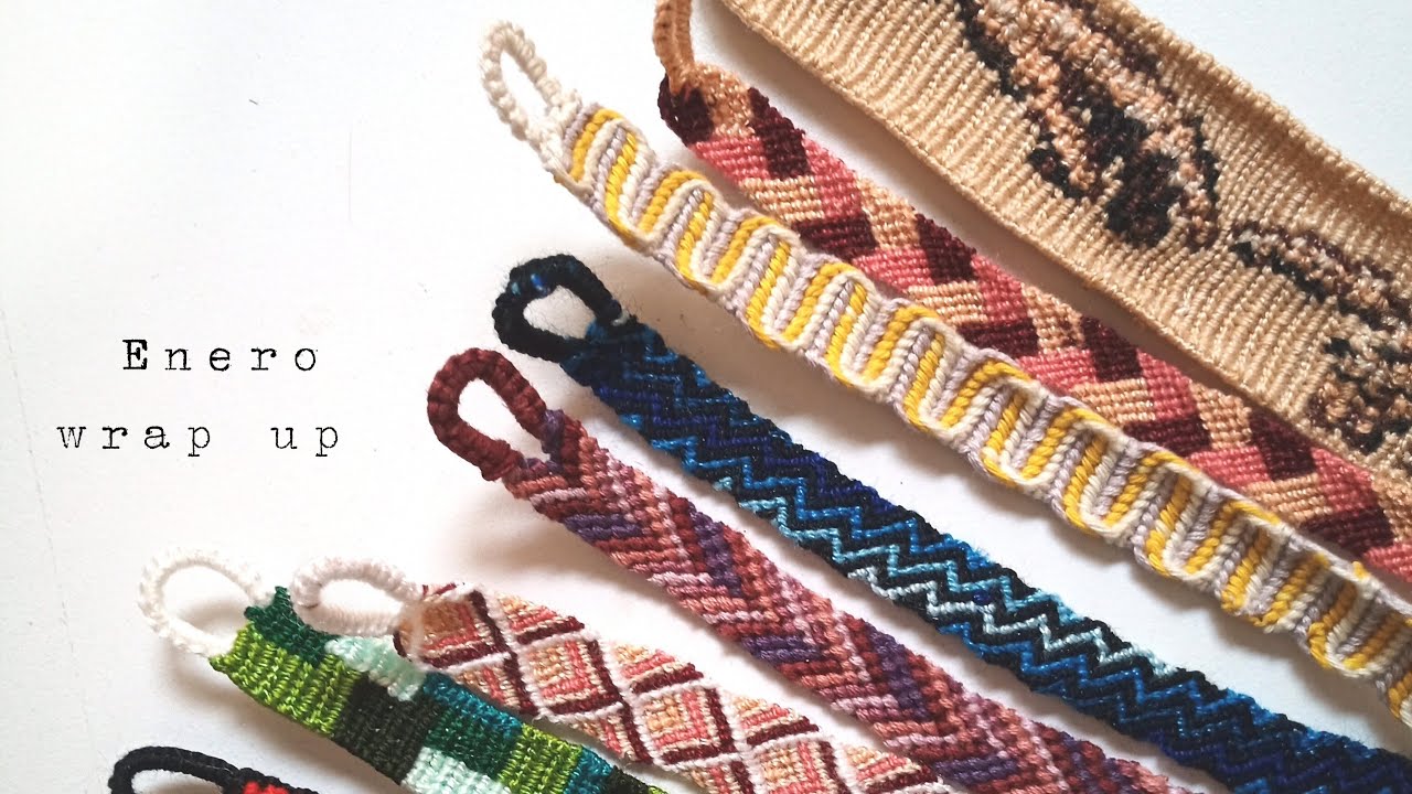 wrap up enero pulseras | alpha, normal pattern| braceletbook| DIY friendship bracelets tutorial ...