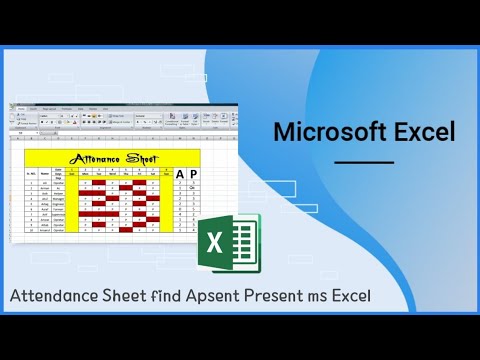 Attendance Sheet find Apsent Present ms Excel - YouTube