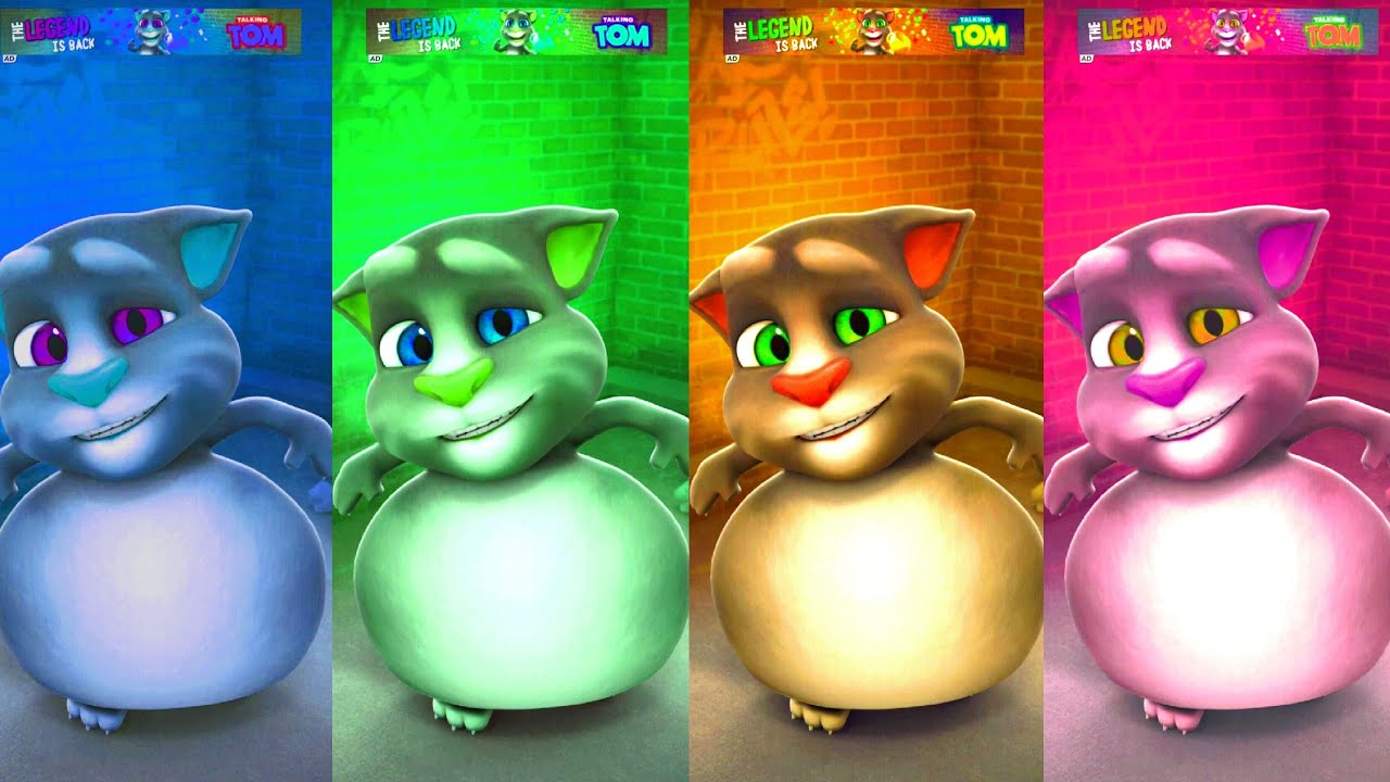 My Talking Tom colours funny movement || Talking Tom 🔴 All NEW Episodes ...