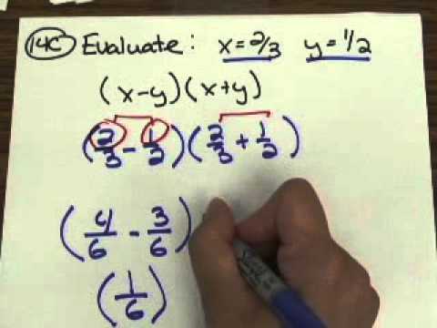 Evaluating Expressions (with fractions) - YouTube