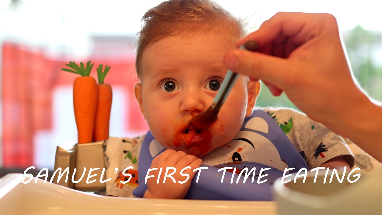 Samuel's First Taste of Food - YouTube