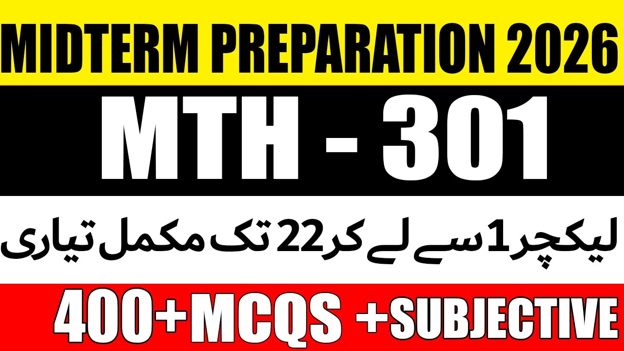 MTH301 Midterm Preparation 2026 | MTH301 Midterm Solved Mcqs File 2026 ...