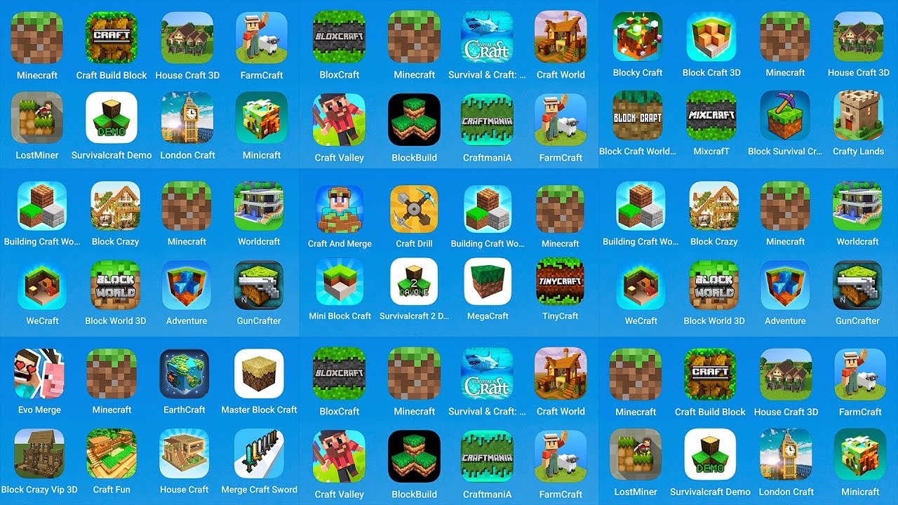 Minecraft, Evo Merge, Blocky Craft, Craft and Merge, Building Craft ...