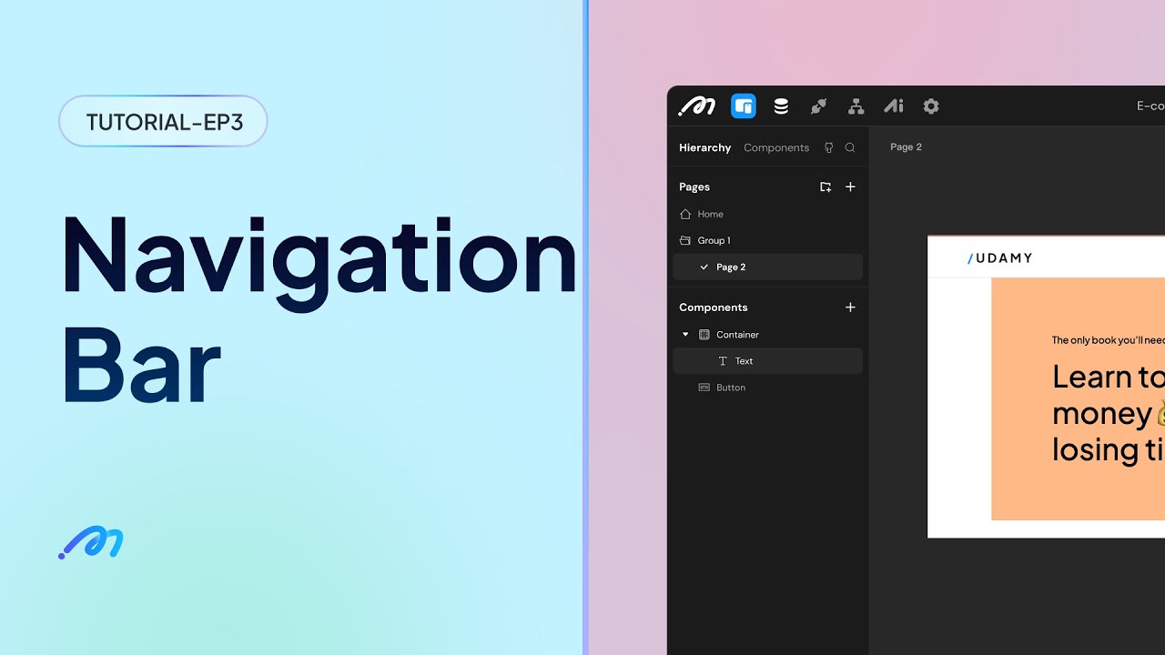 Ep 3: Crafting a navigation bar | Getting Started with Momen 2025 - YouTube