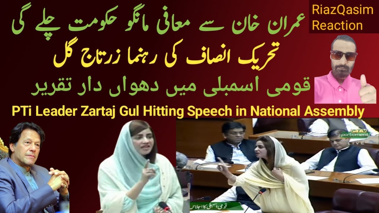 PTi M.N.A. Zartaj Gull | Blasting Speech in National Assembly | زرتاج گل قومی اسمبلی تقریر - YouTube