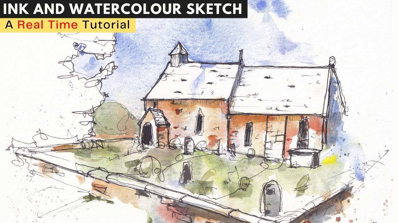 Loose Ink and Watercolor Sketching for Beginners - Real-time tutorial ...