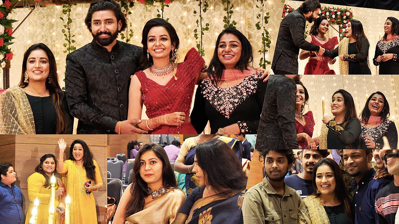 Anu Mol & Rini Star Magic at Alice Christy Marriage Reception - YouTube