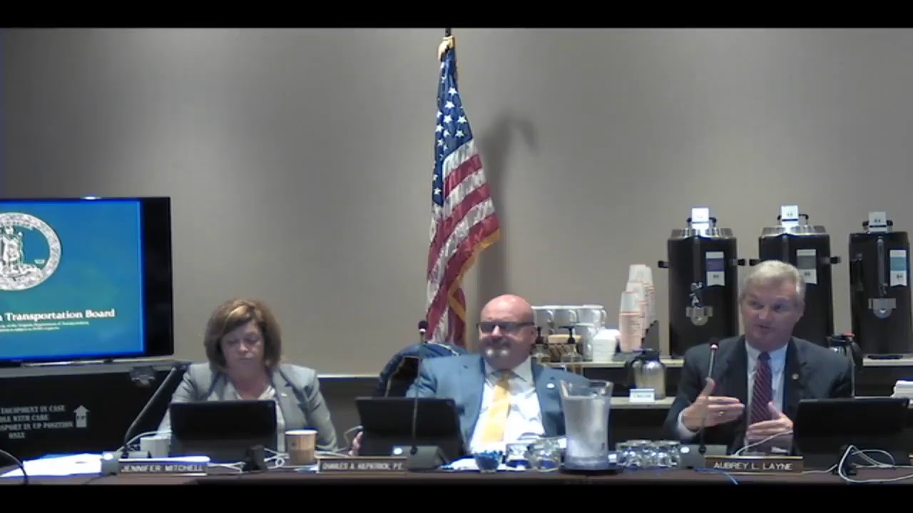 Virginia Commonwealth Transportation Board Action Meeting, September 20 ...